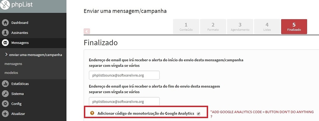 How to insert GA code? - ℹ️ Support - phpList Discuss